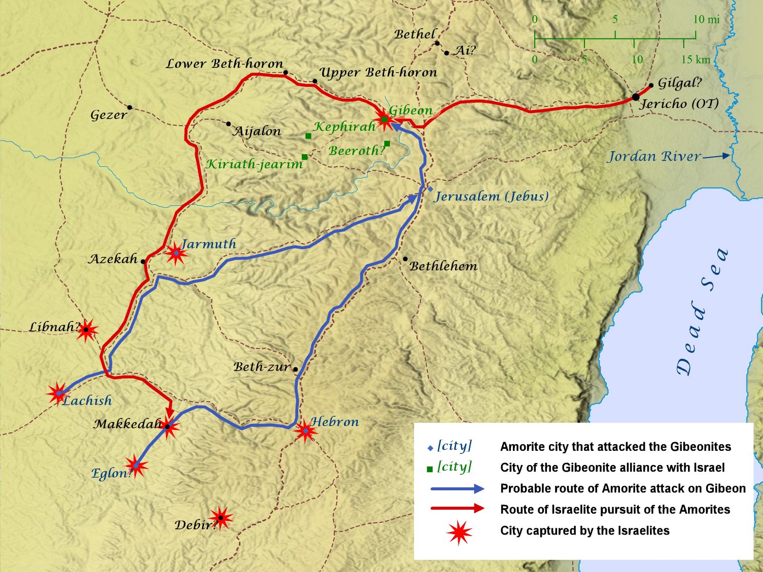 The Conquest of Canaan: The Southern Campaign – Bible Mapper Atlas