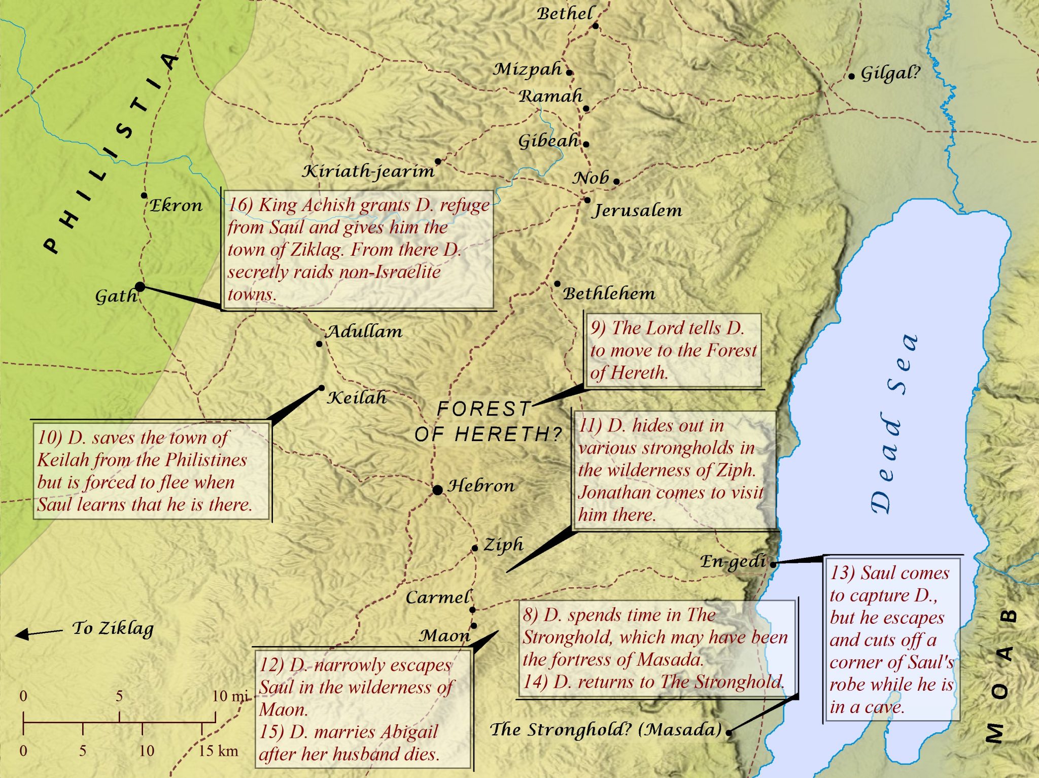 David Flees from Saul – Bible Mapper Blog