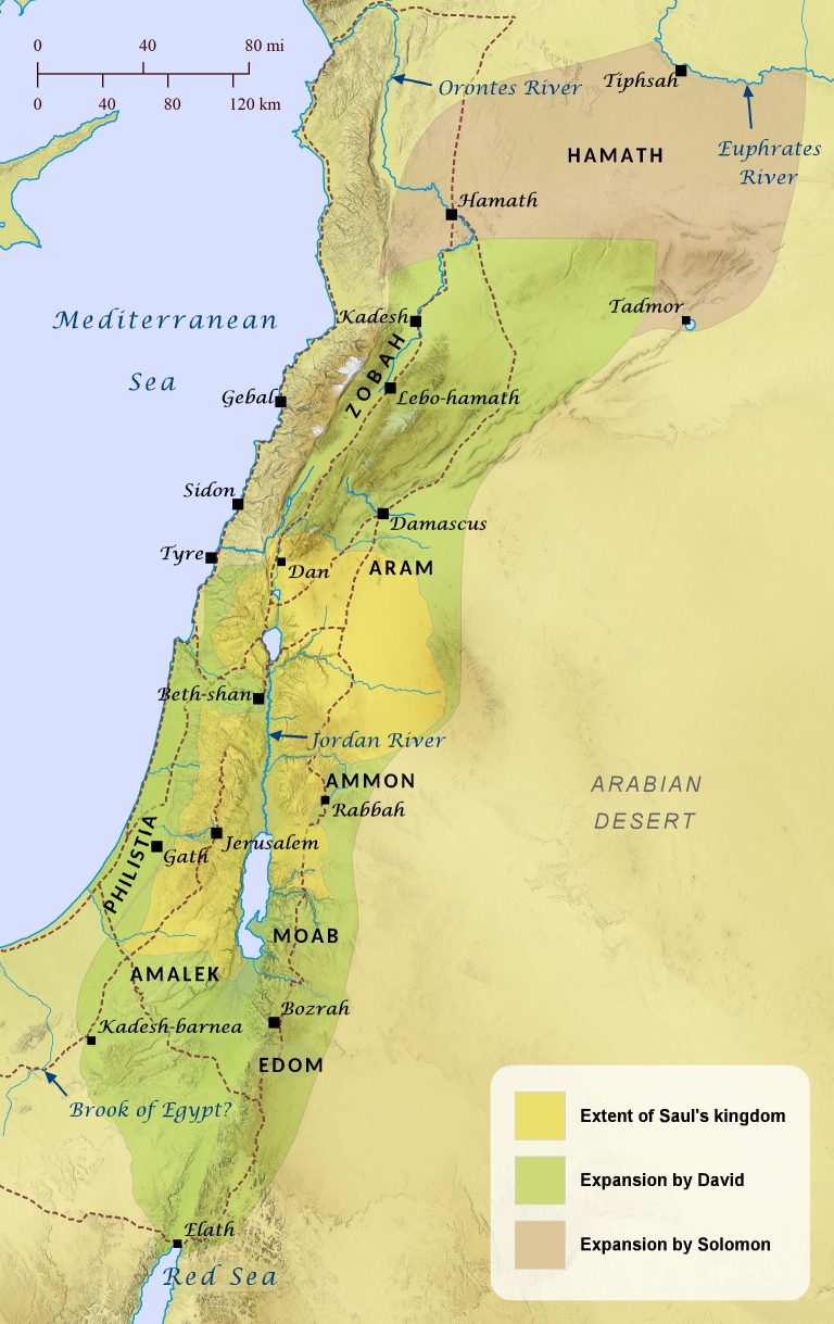 The Kingdoms of Saul, David, and Solomon – Bible Mapper Atlas