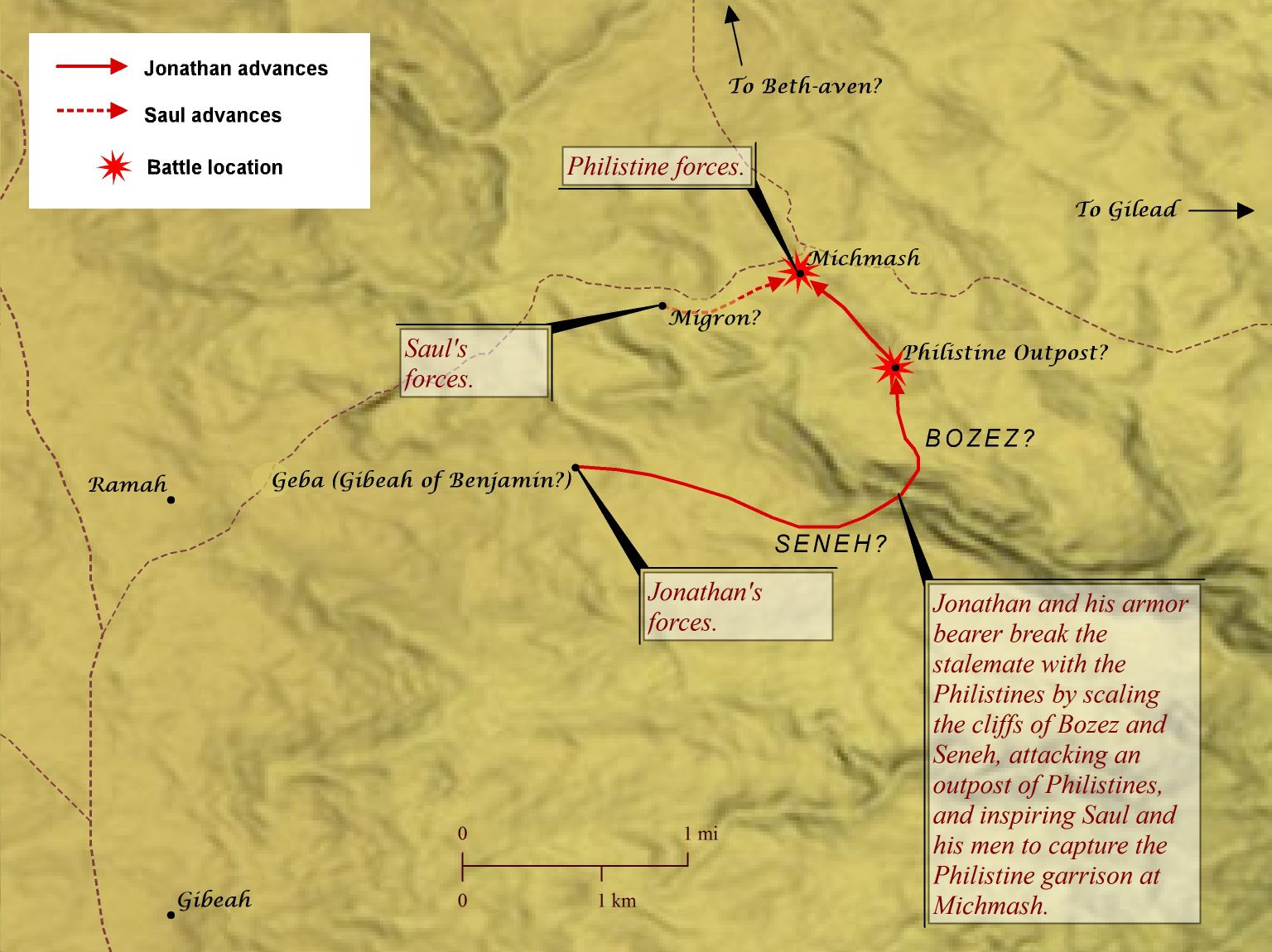 The Battle at Michmash – Bible Mapper Blog