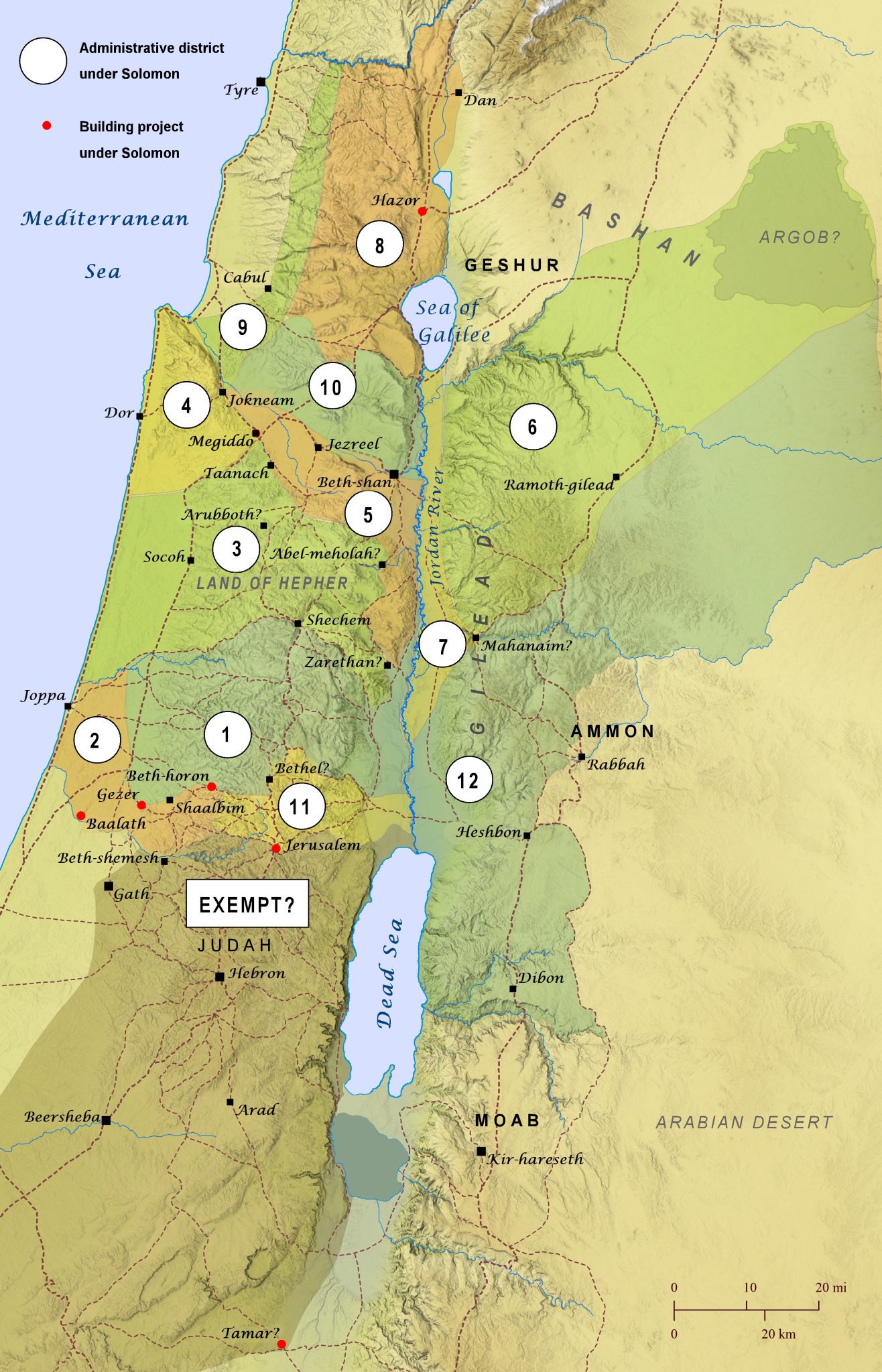 Solomon’s Administrative Districts – Bible Mapper Atlas