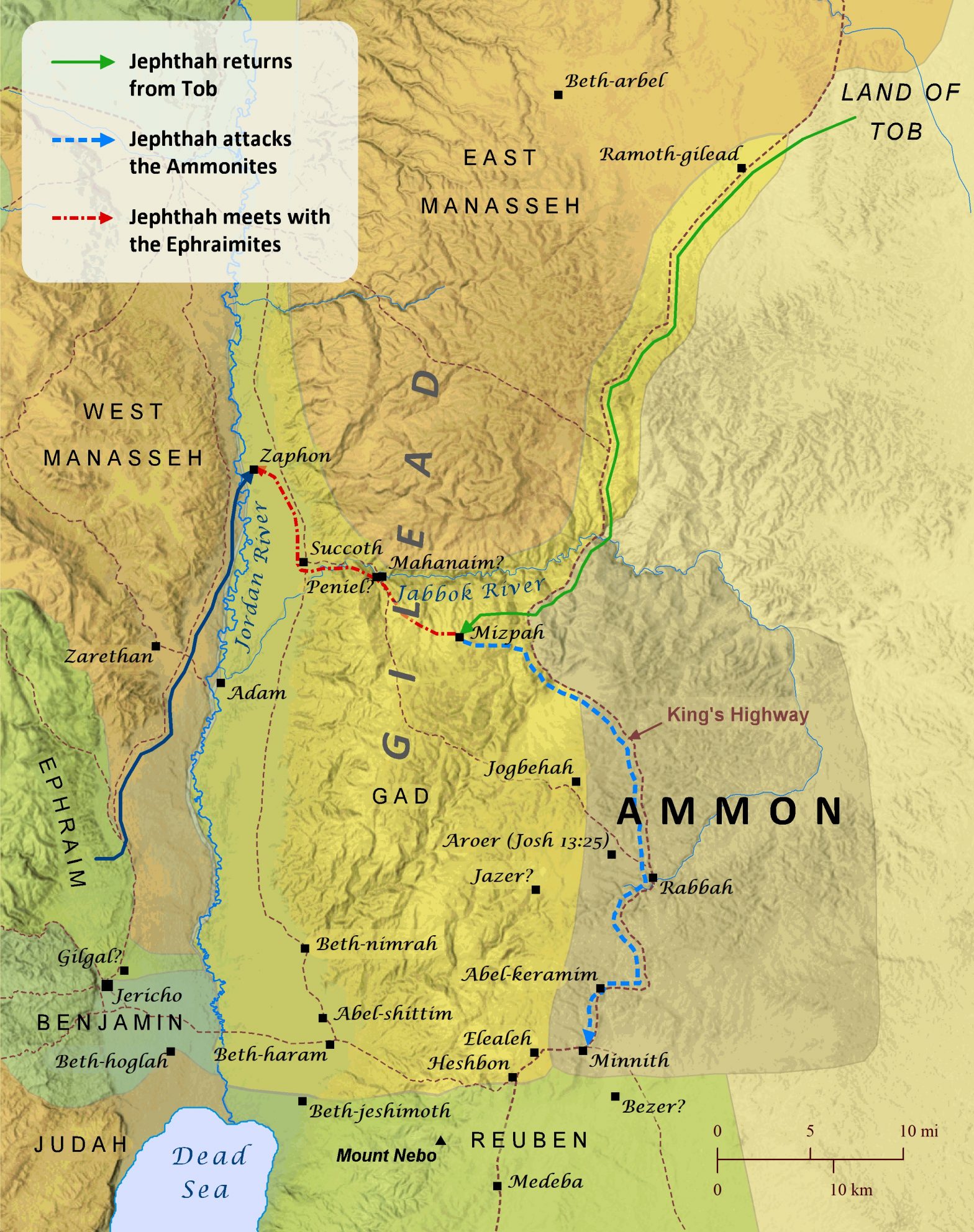 Jephthah’s Exploits – Bible Mapper Atlas
