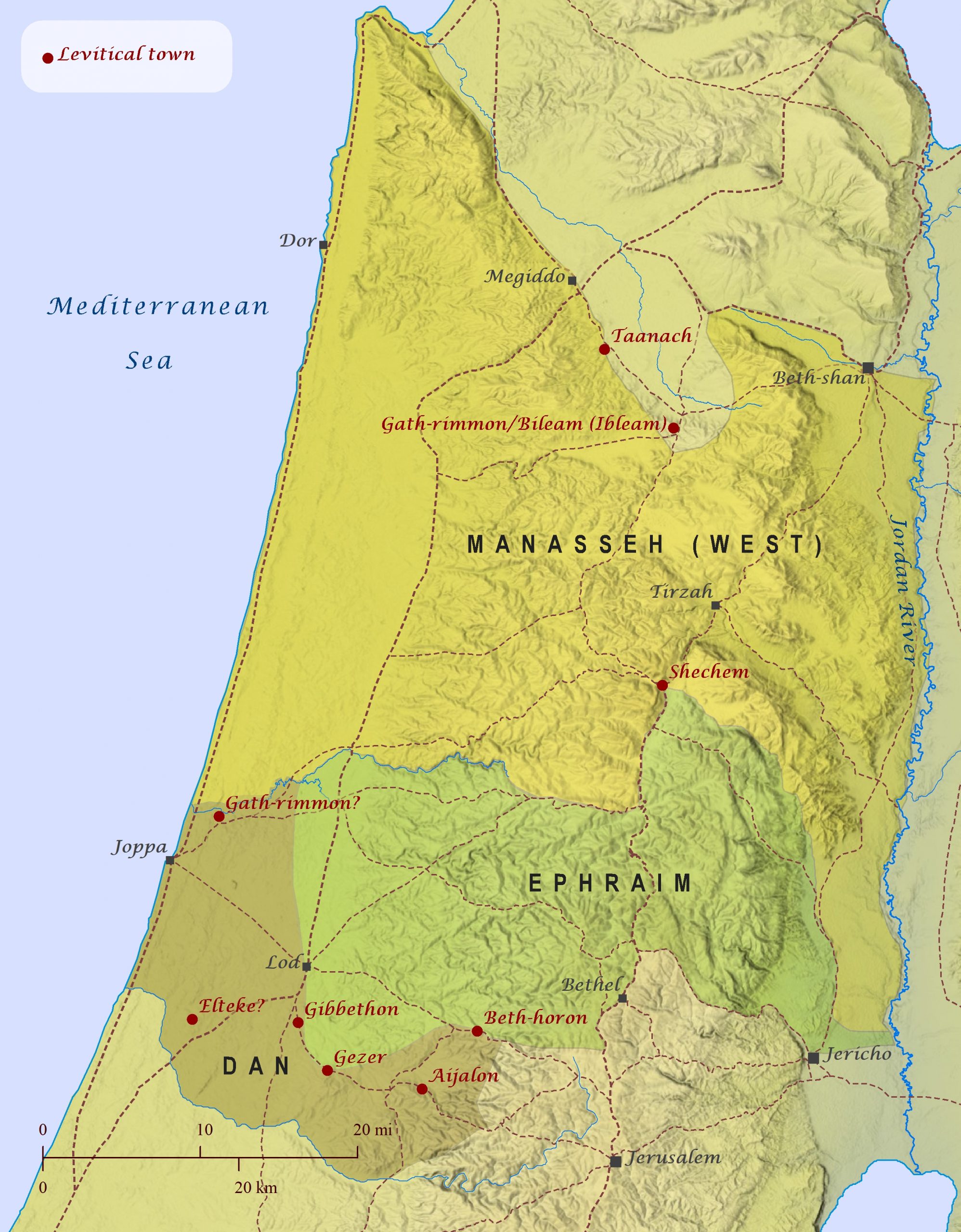 Levitical Cities – Bible Mapper Blog