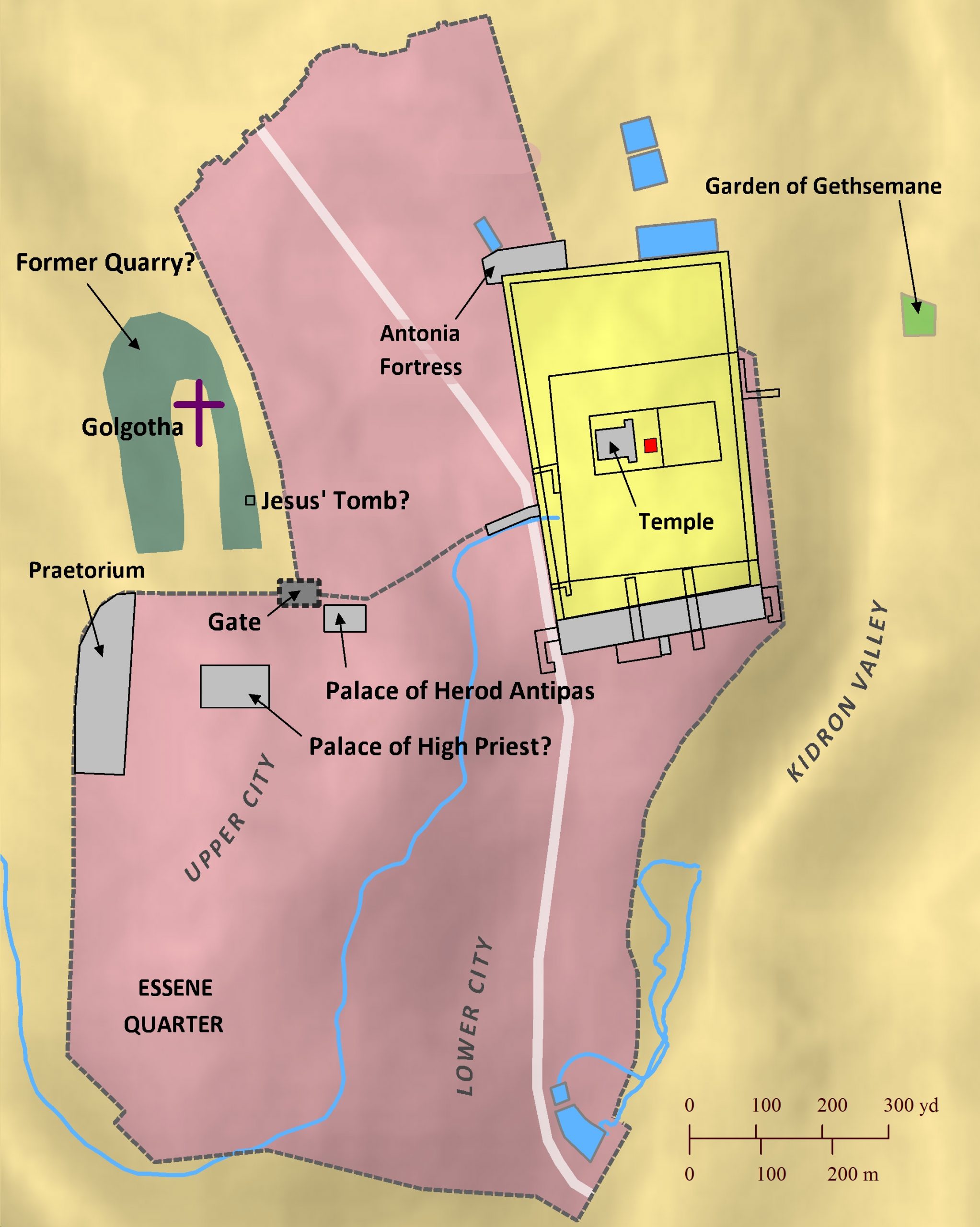 Jesus’ Arrest, Trial, Crucifixion, and Burial – Bible Mapper Atlas