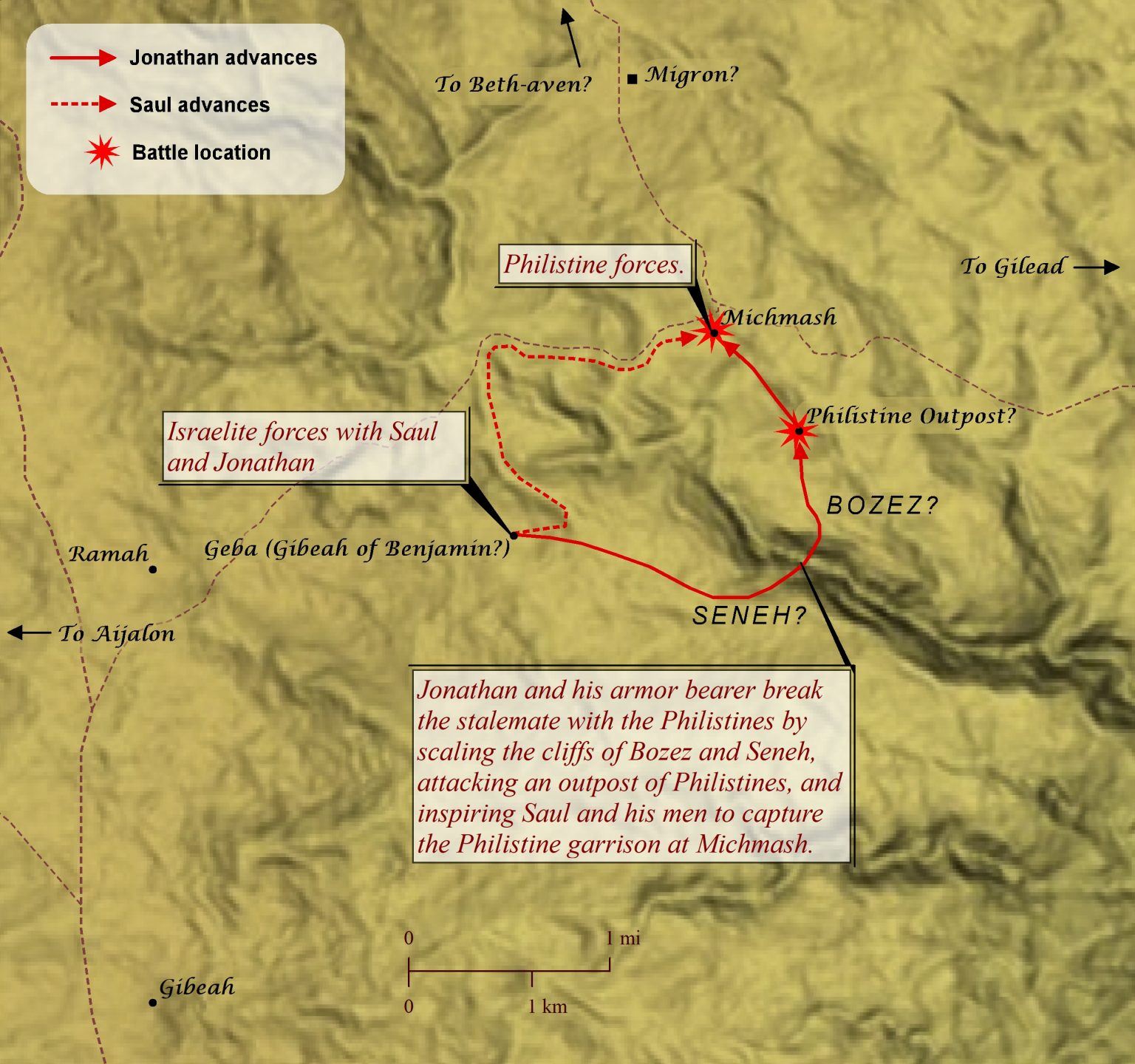 The Battle at Michmash – Bible Mapper Atlas