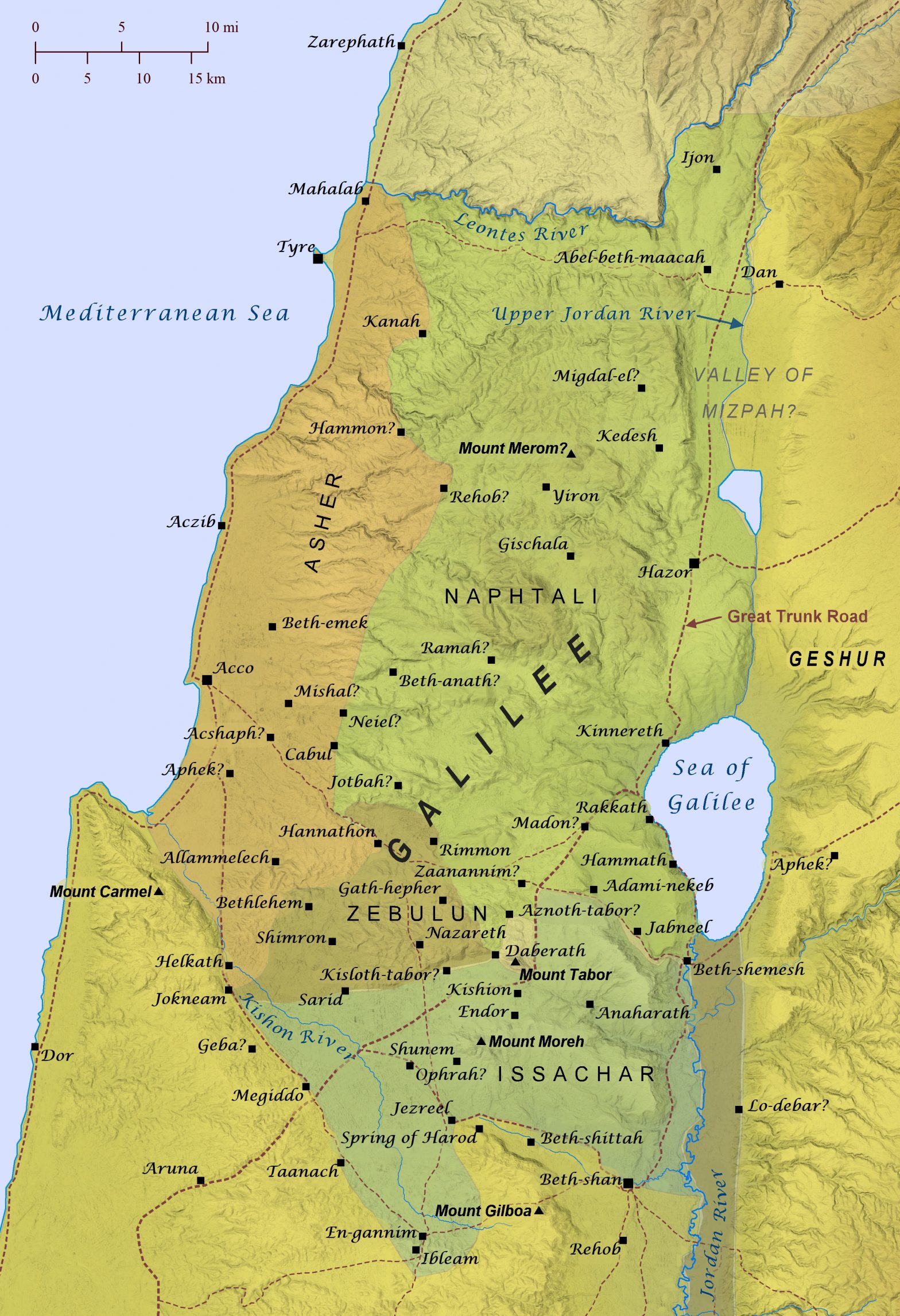 Galilee throughout Bible Times – Bible Mapper Atlas