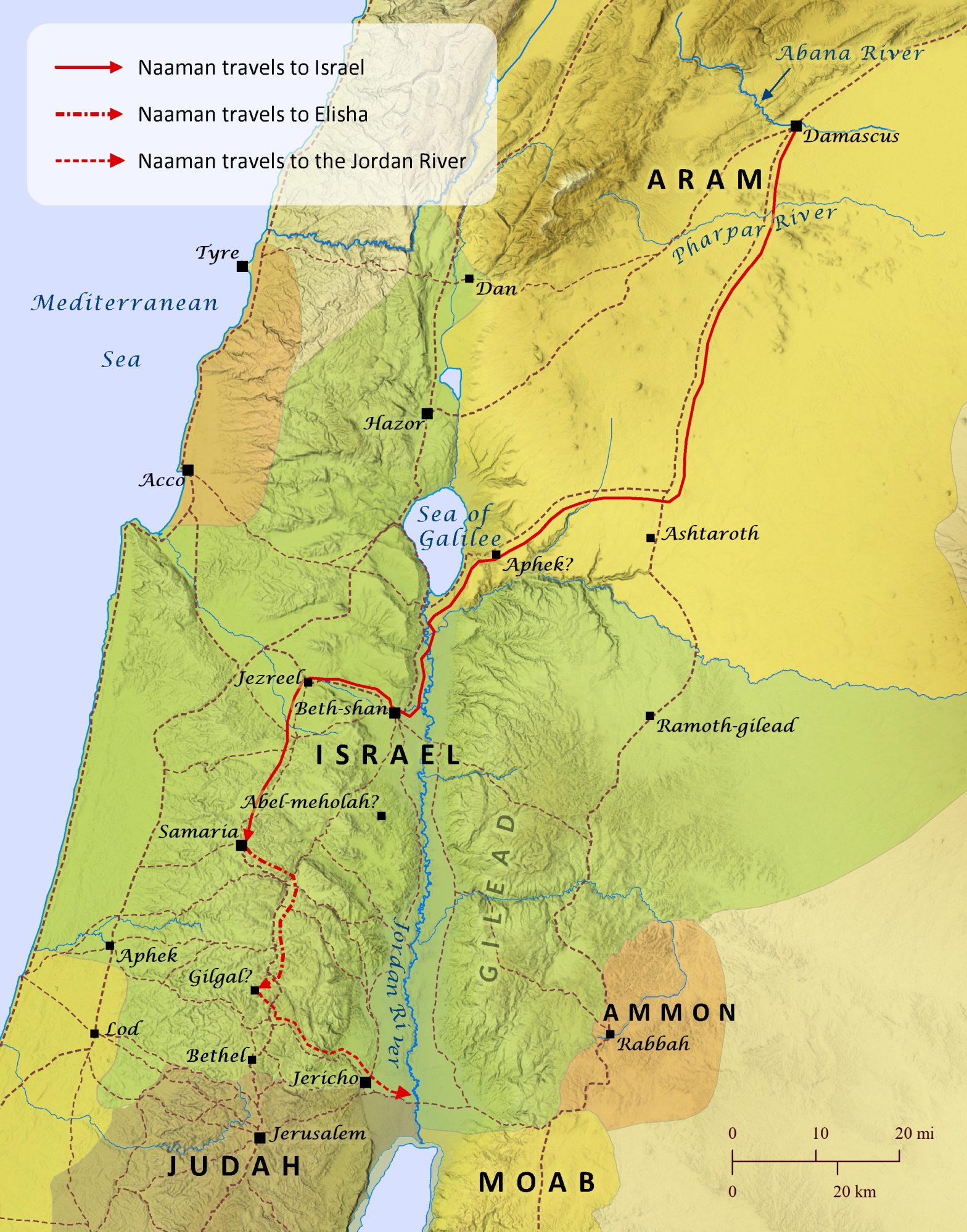 Naaman Is Healed of Leprosy – Bible Mapper Atlas