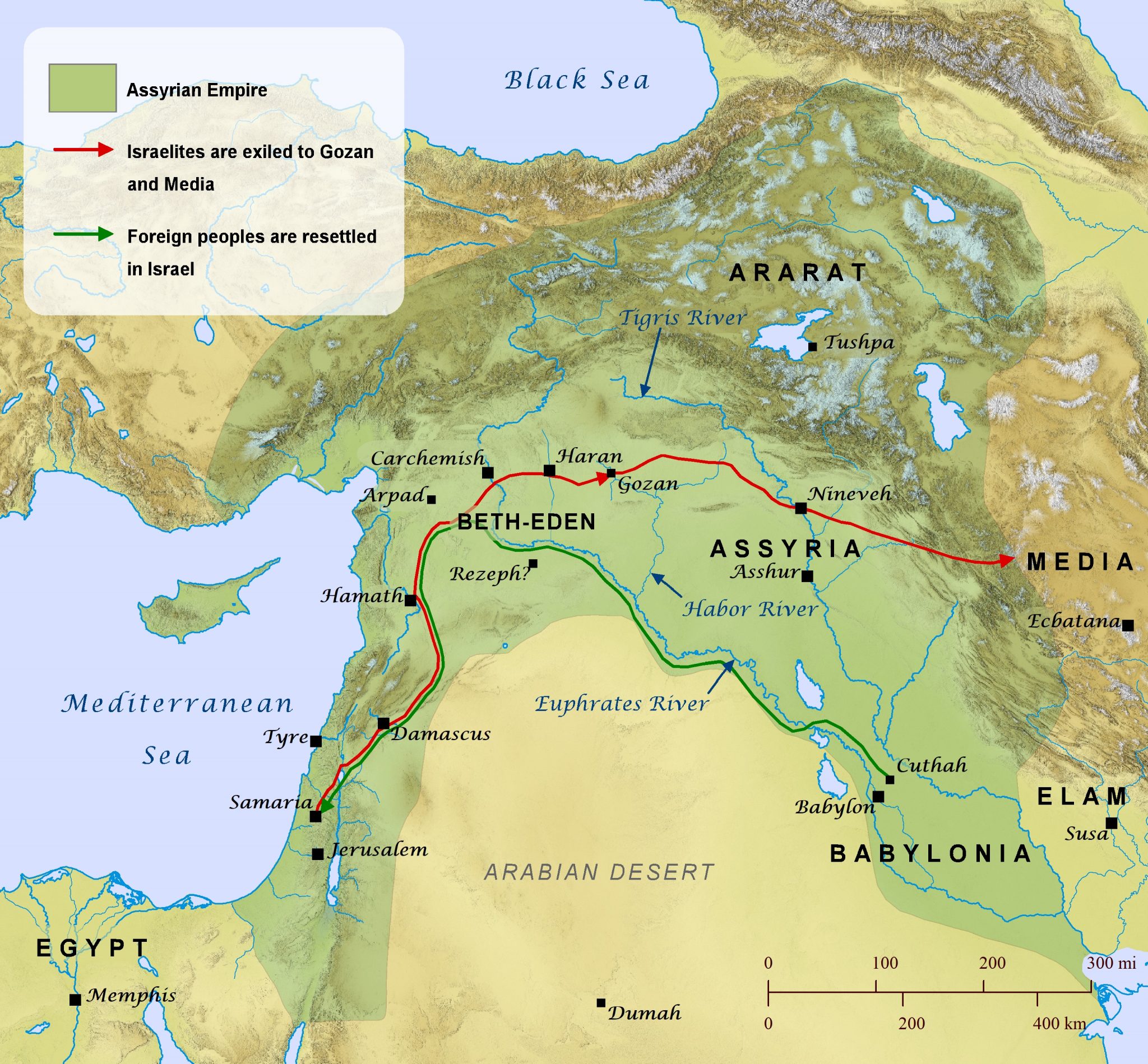 Israelites Are Exiled to Assyria – Bible Mapper Atlas