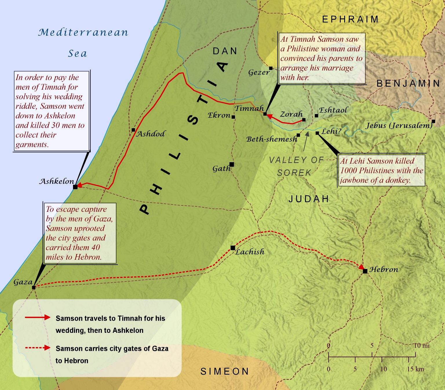 Samson’s Exploits – Bible Mapper Atlas