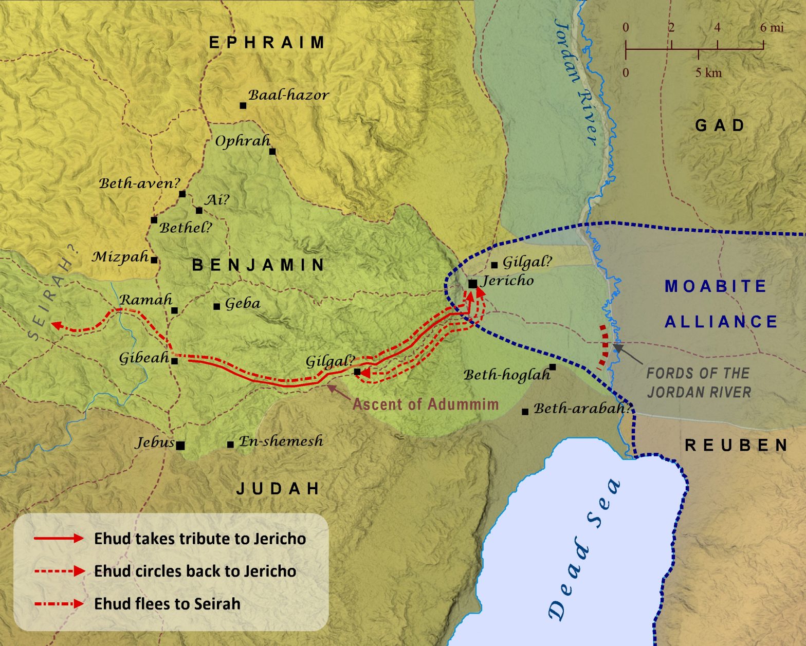 Ehud Rescues Israel – Bible Mapper Atlas