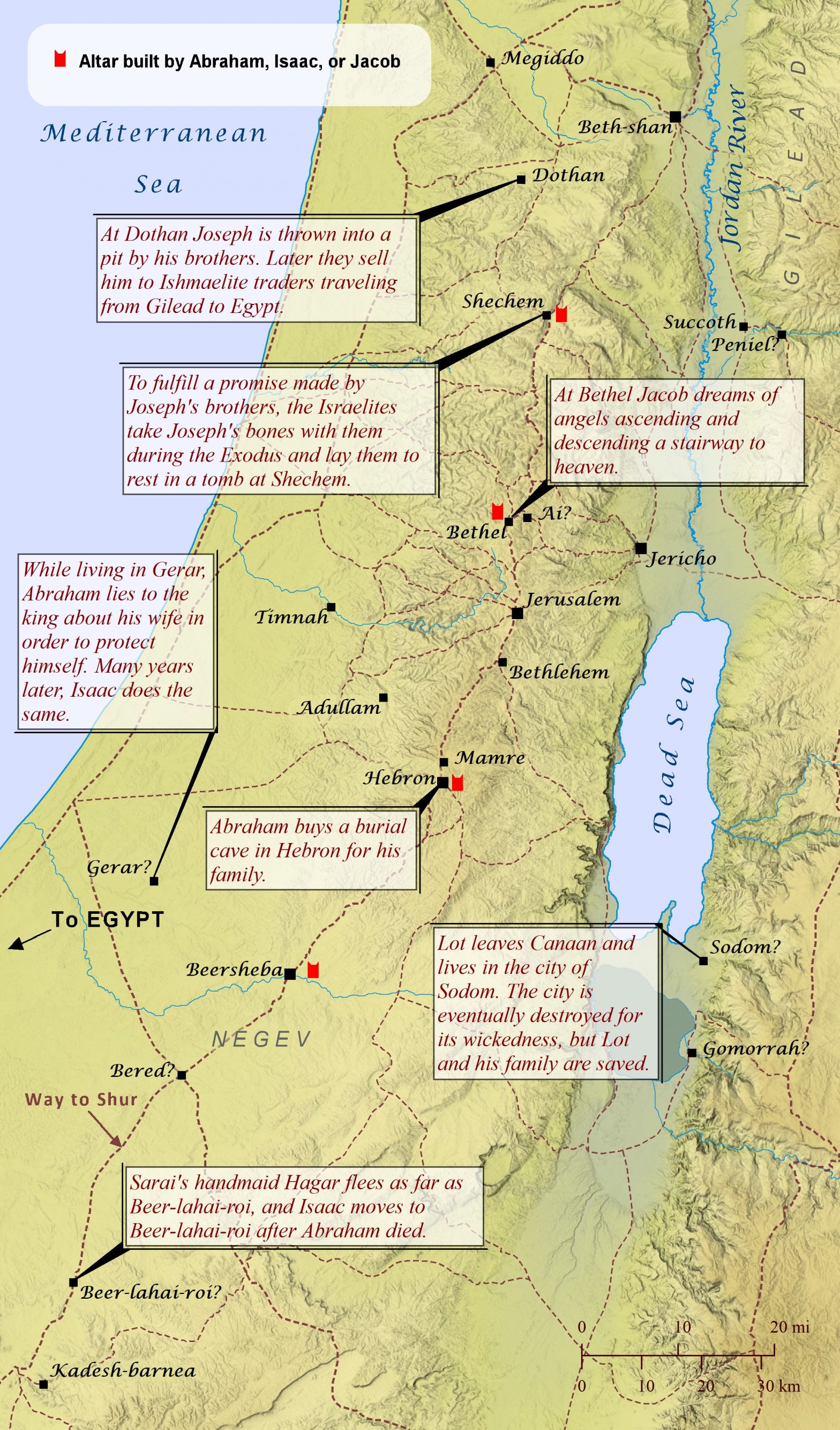 Patriarchs in Canaan – Bible Mapper Atlas