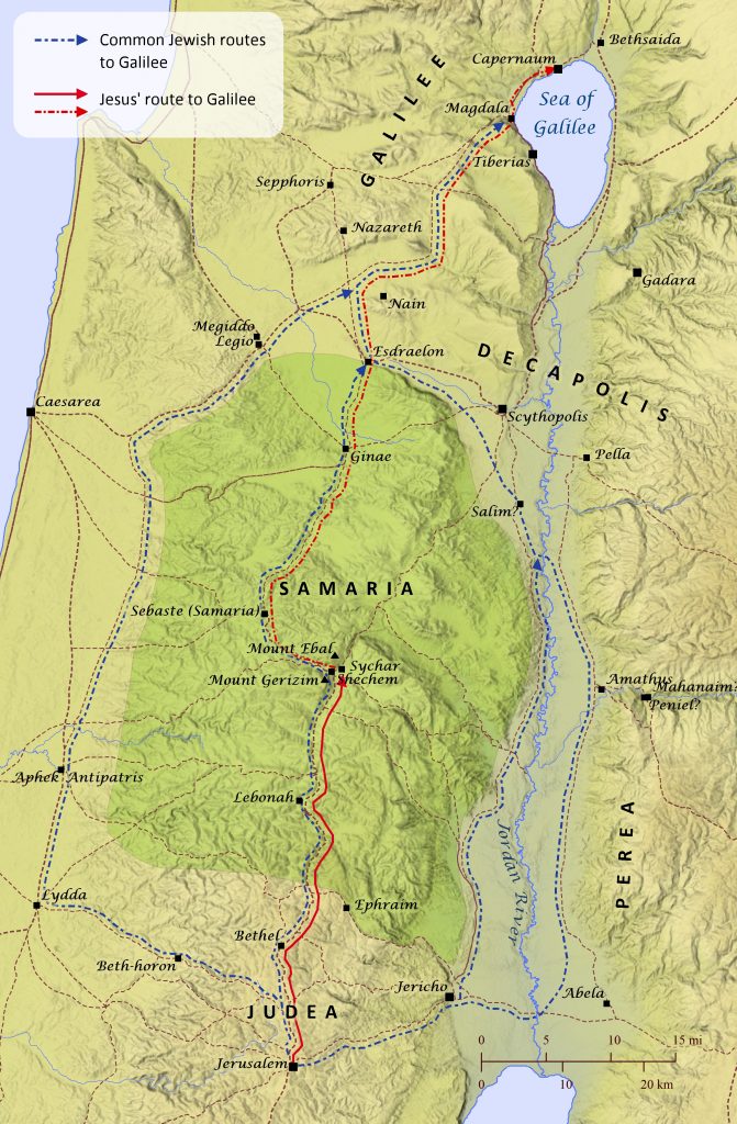 Jesus Speaks with a Woman in Samaria – Bible Mapper Atlas
