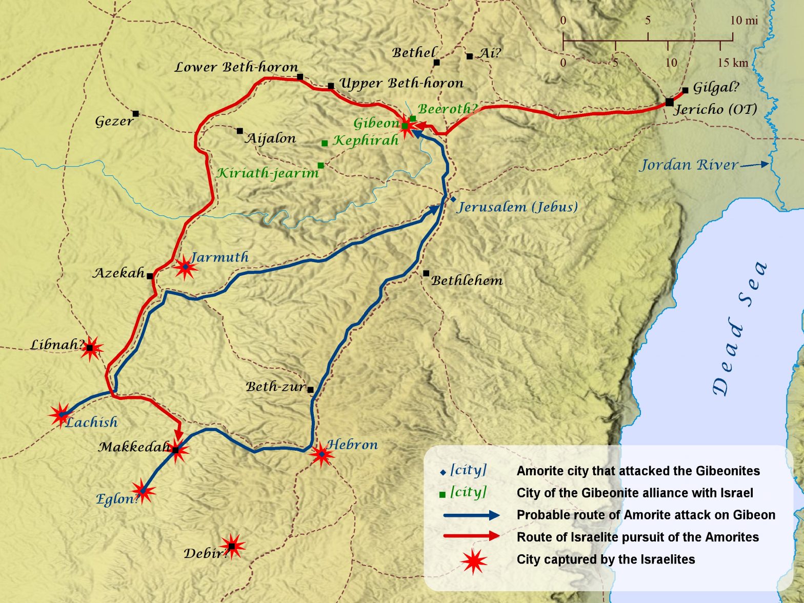 The Conquest of Canaan: The Southern Campaign – Bible Mapper Atlas