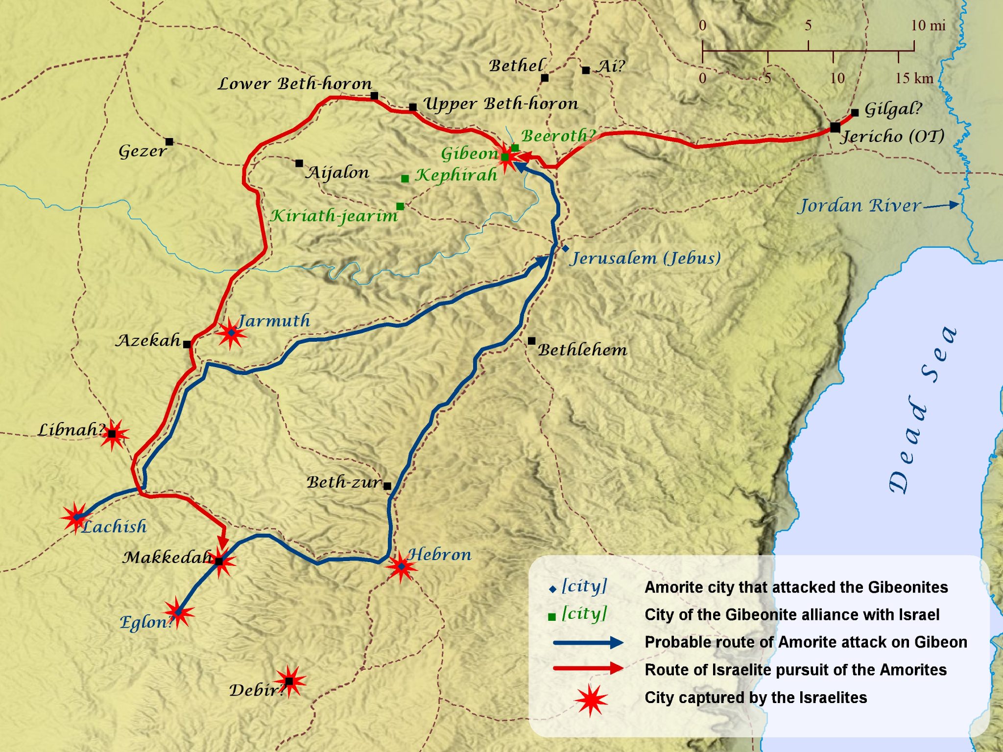 The Conquest of Canaan: The Southern Campaign – Bible Mapper Atlas