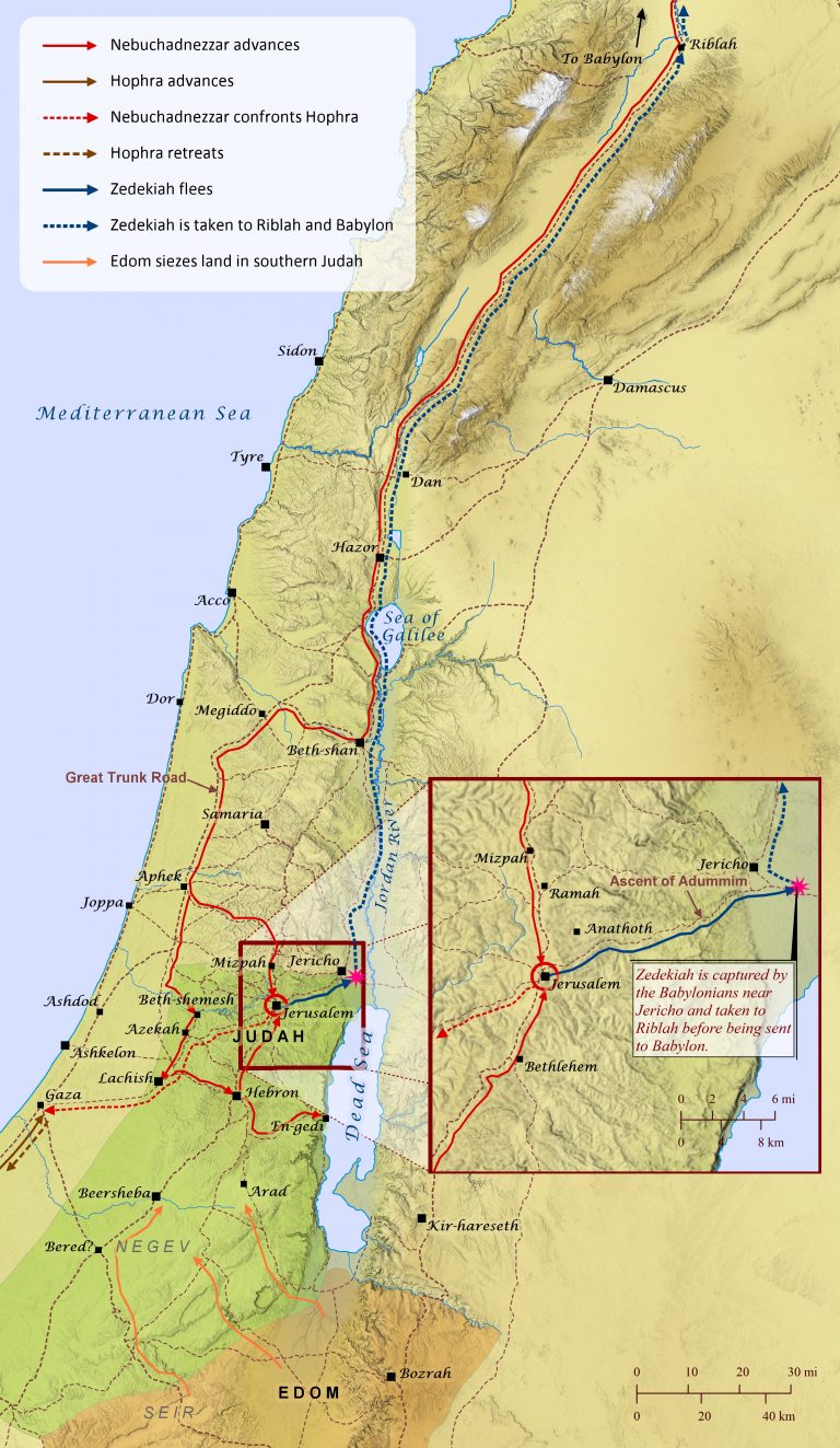 Nebuchadnezzar’s Final Campaign against Judah – Bible Mapper Atlas