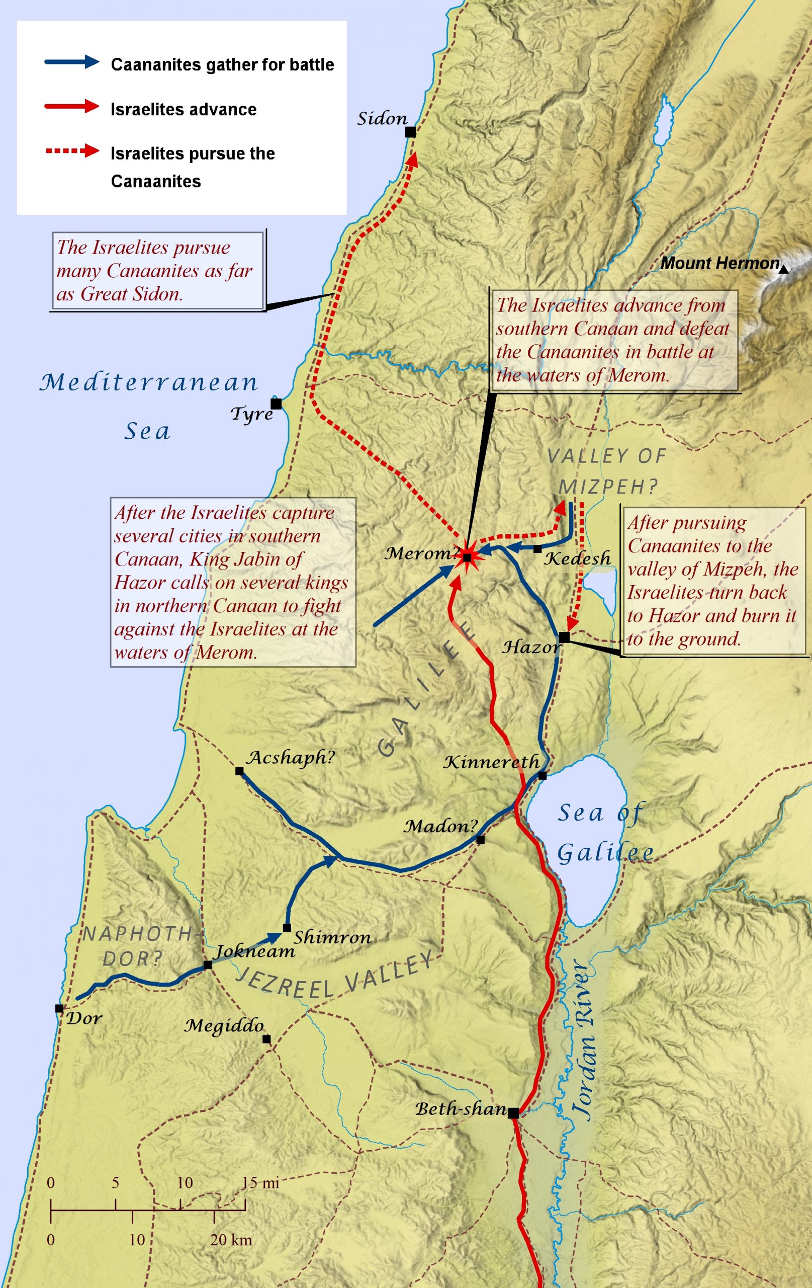 The Conquest of Canaan: The Northern Campaign – Bible Mapper Atlas