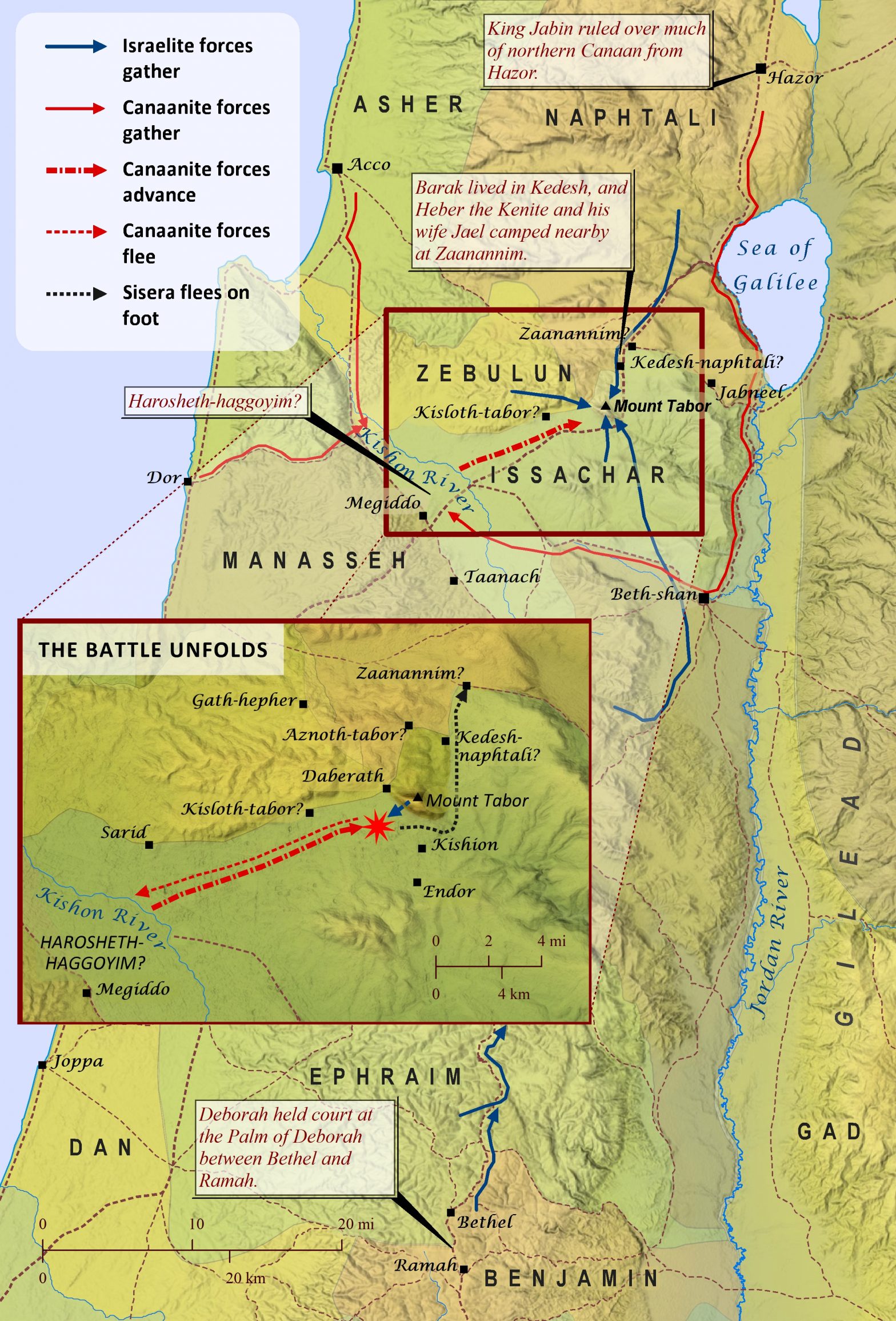 Deborah and Barak Defeat Sisera – Bible Mapper Atlas