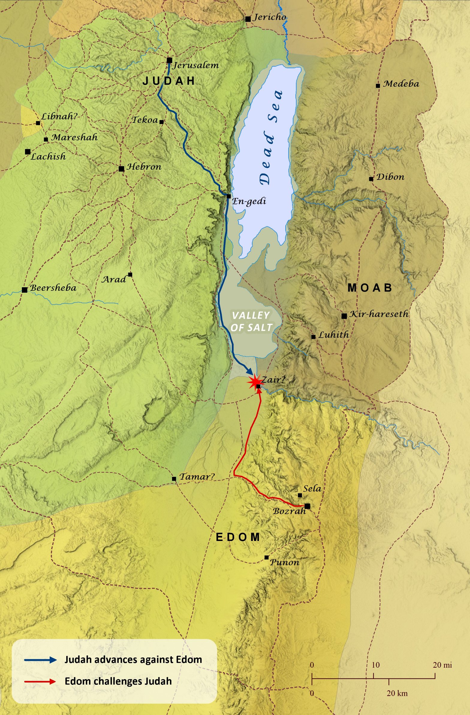 Edom and Libnah Revolt – Bible Mapper Atlas