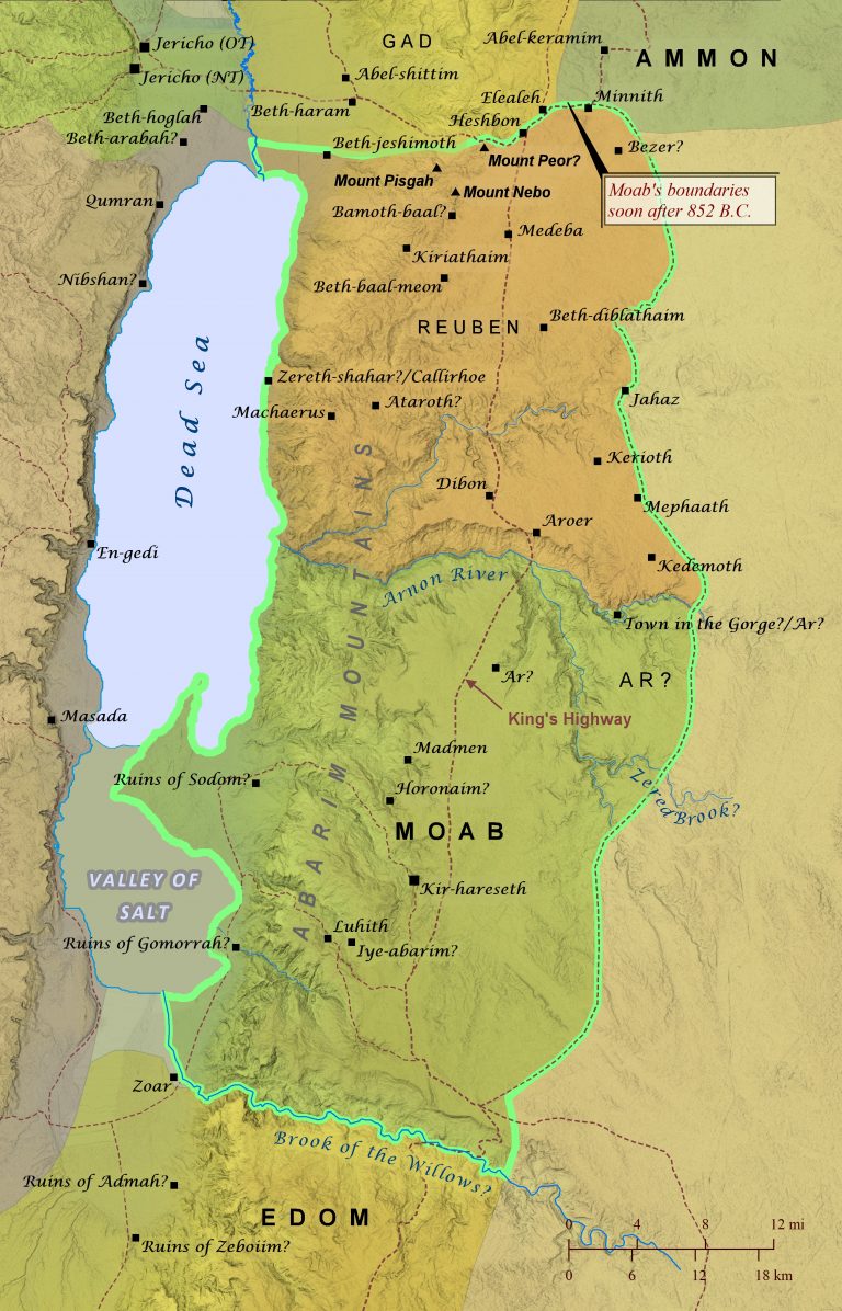 The Nation of Moab and the Tribe of Reuben – Bible Mapper Atlas