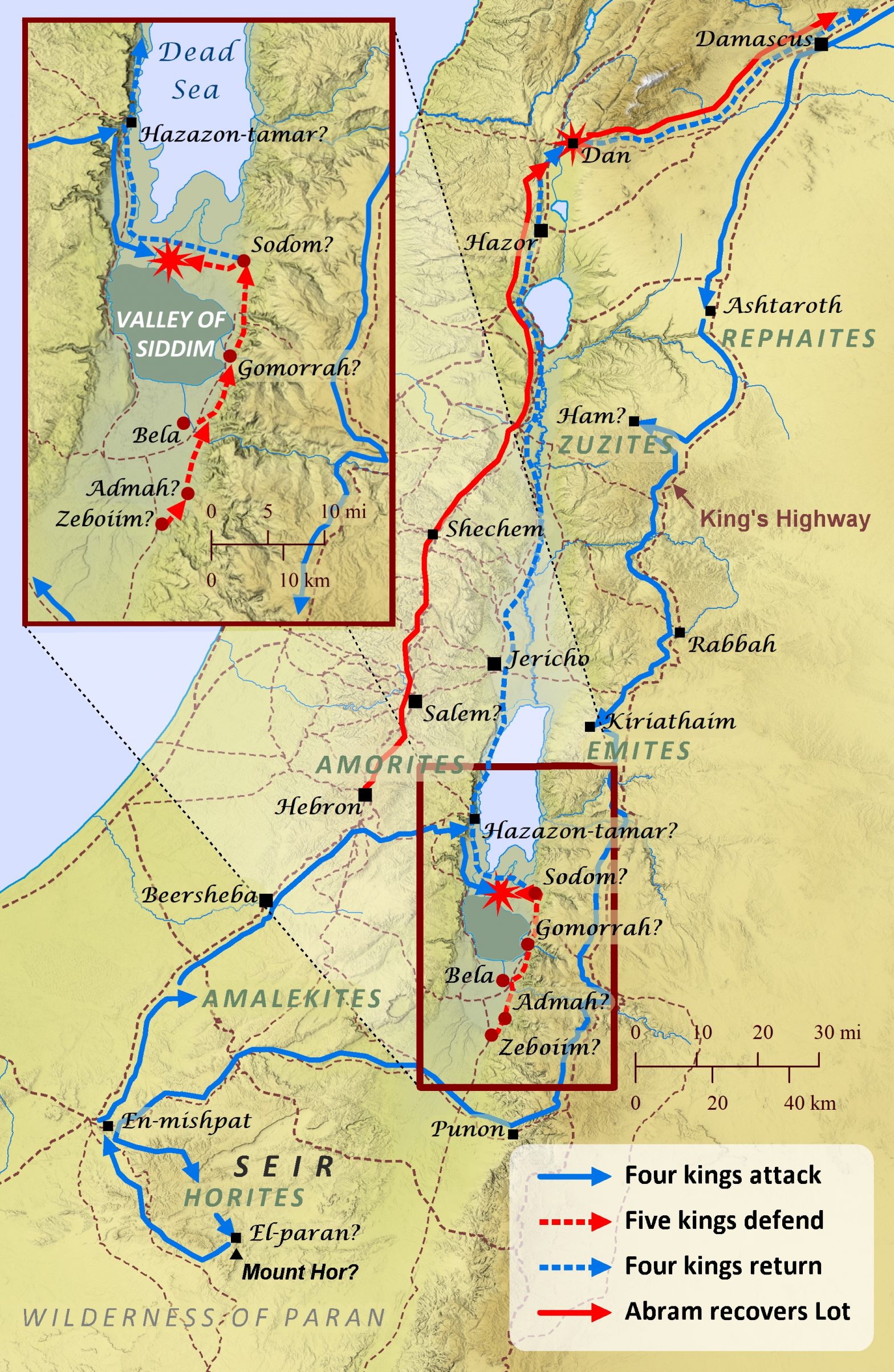 The Battle at the Valley of Siddim – Bible Mapper Atlas